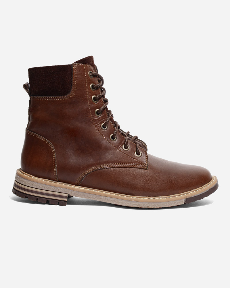 Botas Casuales Café en Cuero, Para Hombre - Beluar