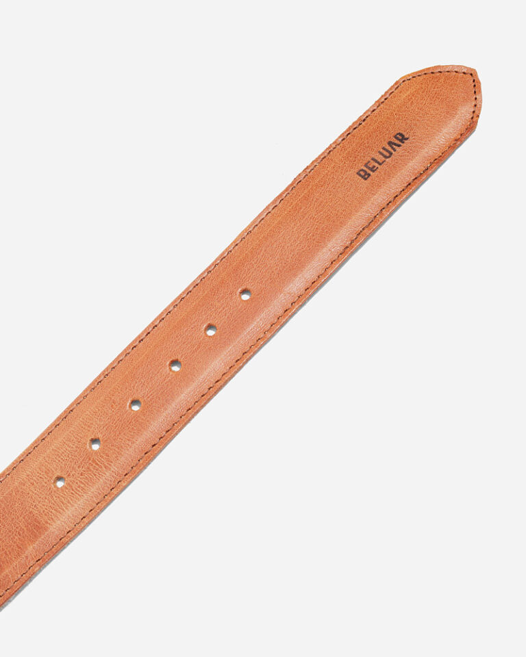 Correa Cinturón en Cuero Miel Para Hombre - Beluar